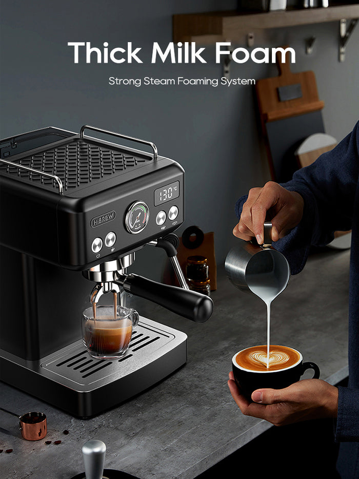 HiBREW Semi Automatic Espresso Coffee Machine Temperature Adjustable H