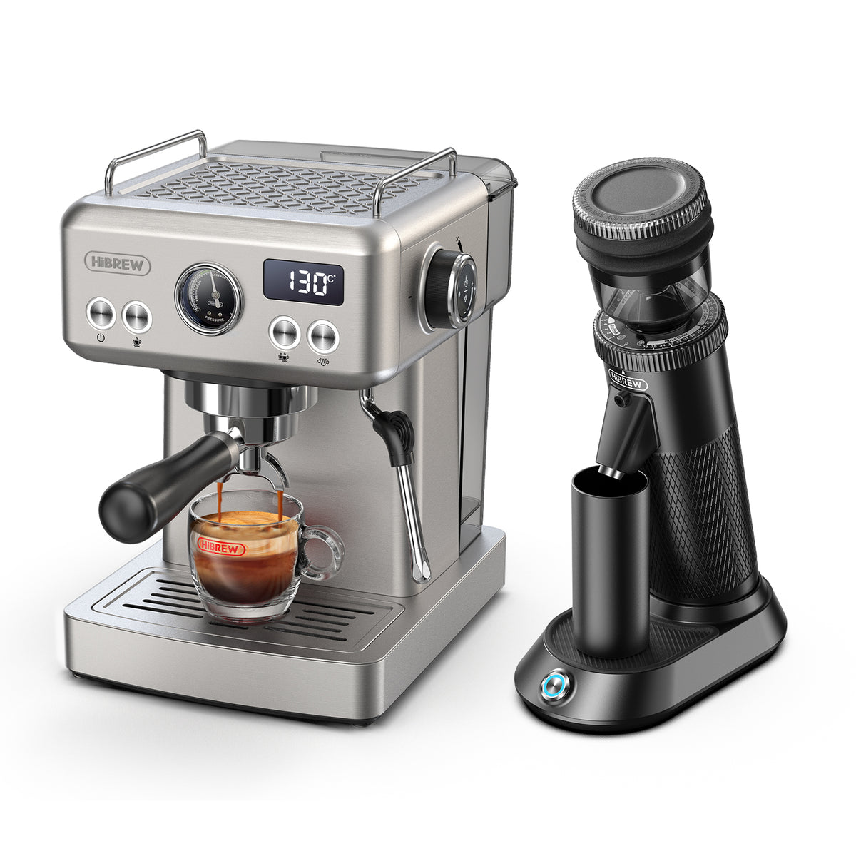 HiBREW Semi Automatic Espresso Coffee Machine Temperature Adjustable H